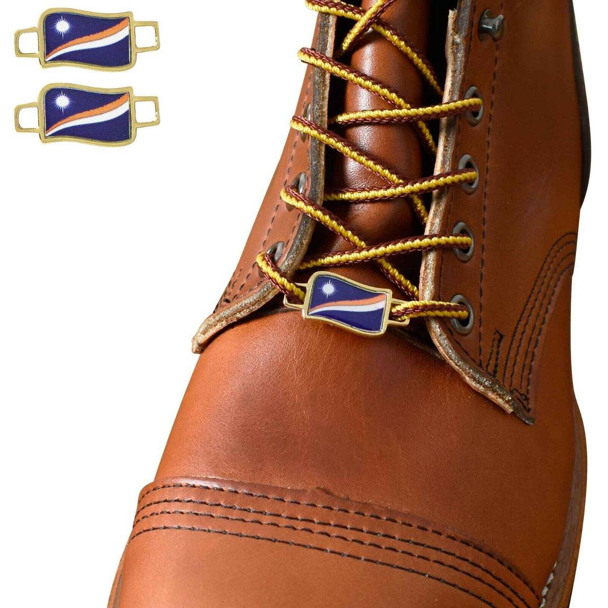 USA Flags Shoes Boot Lace Keeper Holder American Red Wing Thorogood ...