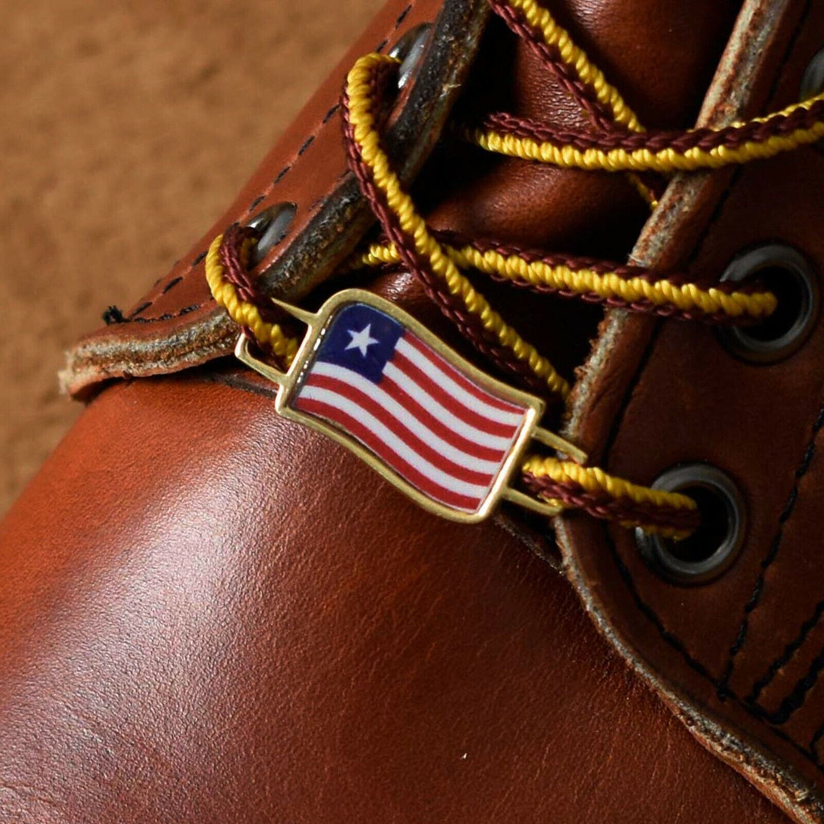 USA Flags Shoes Boot Lace Keeper Holder American Red Wing Thorogood ...