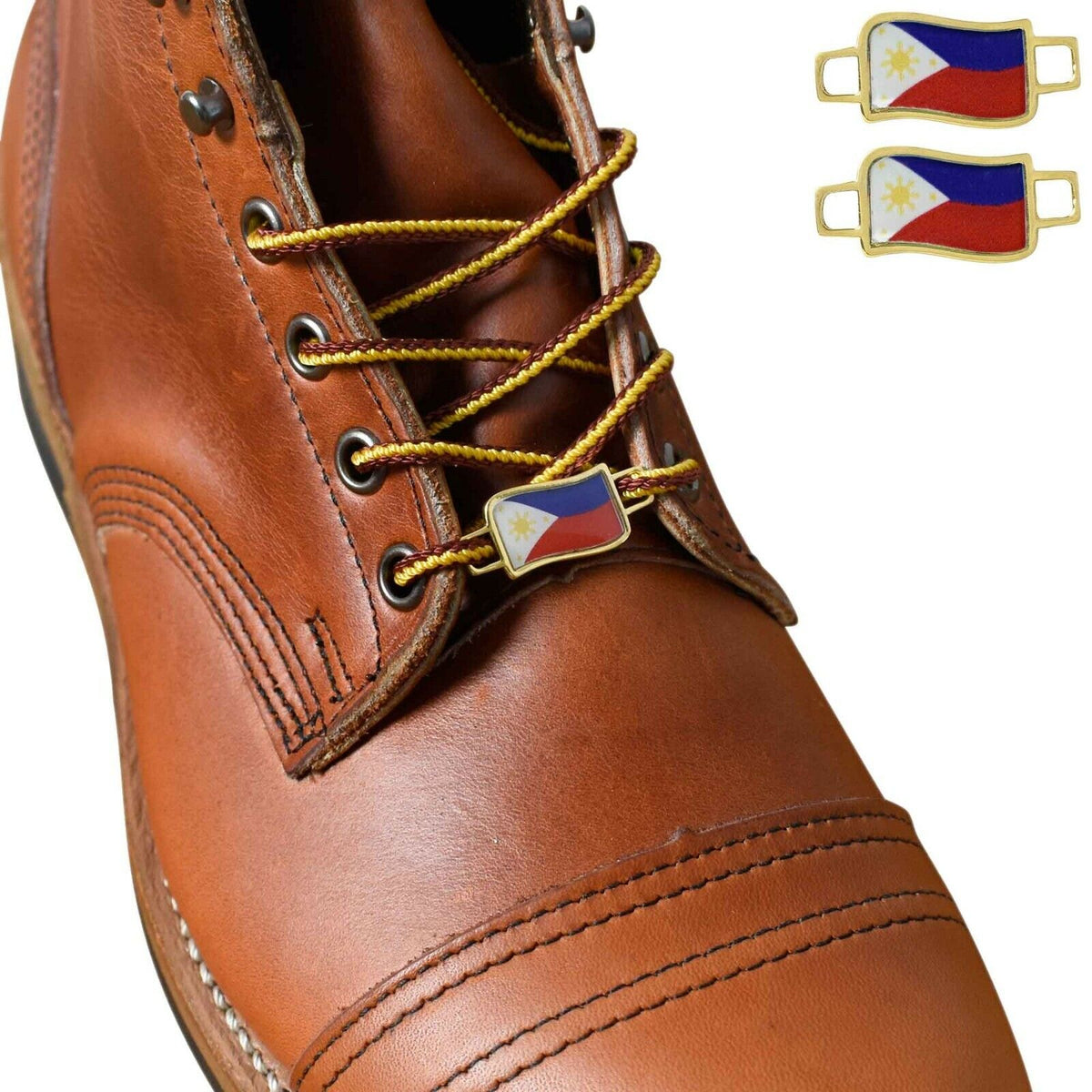 USA Flags Shoes Boot Lace Keeper Holder American Red Wing Thorogood ...