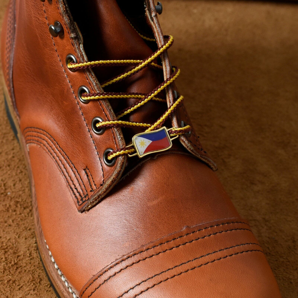 USA Flags Shoes Boot Lace Keeper Holder American Red Wing Thorogood ...
