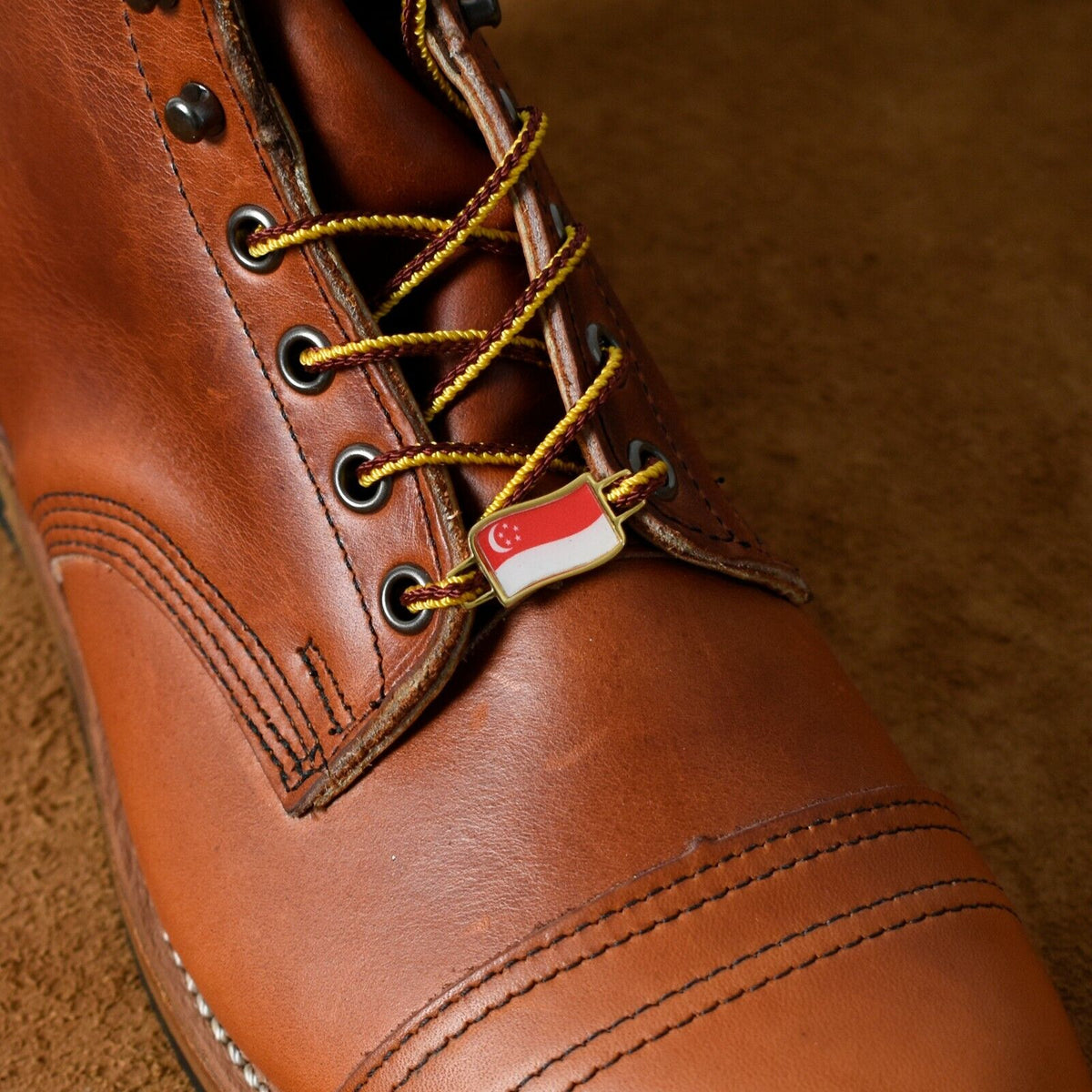 USA Flags Shoes Boot Lace Keeper Holder American Red Wing Thorogood ...