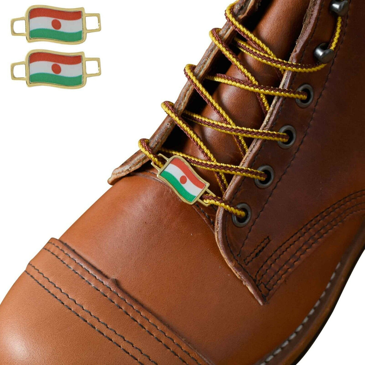 USA Flags Shoes Boot Lace Keeper Holder American Red Wing Thorogood ...