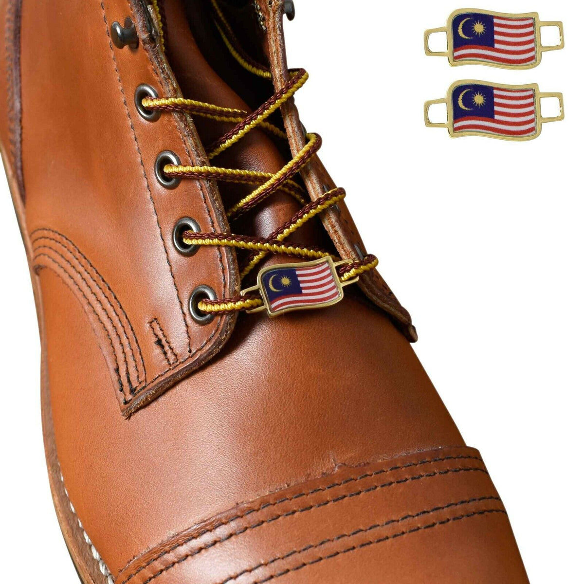 USA Flags Shoes Boot Lace Keeper Holder American Red Wing Thorogood ...