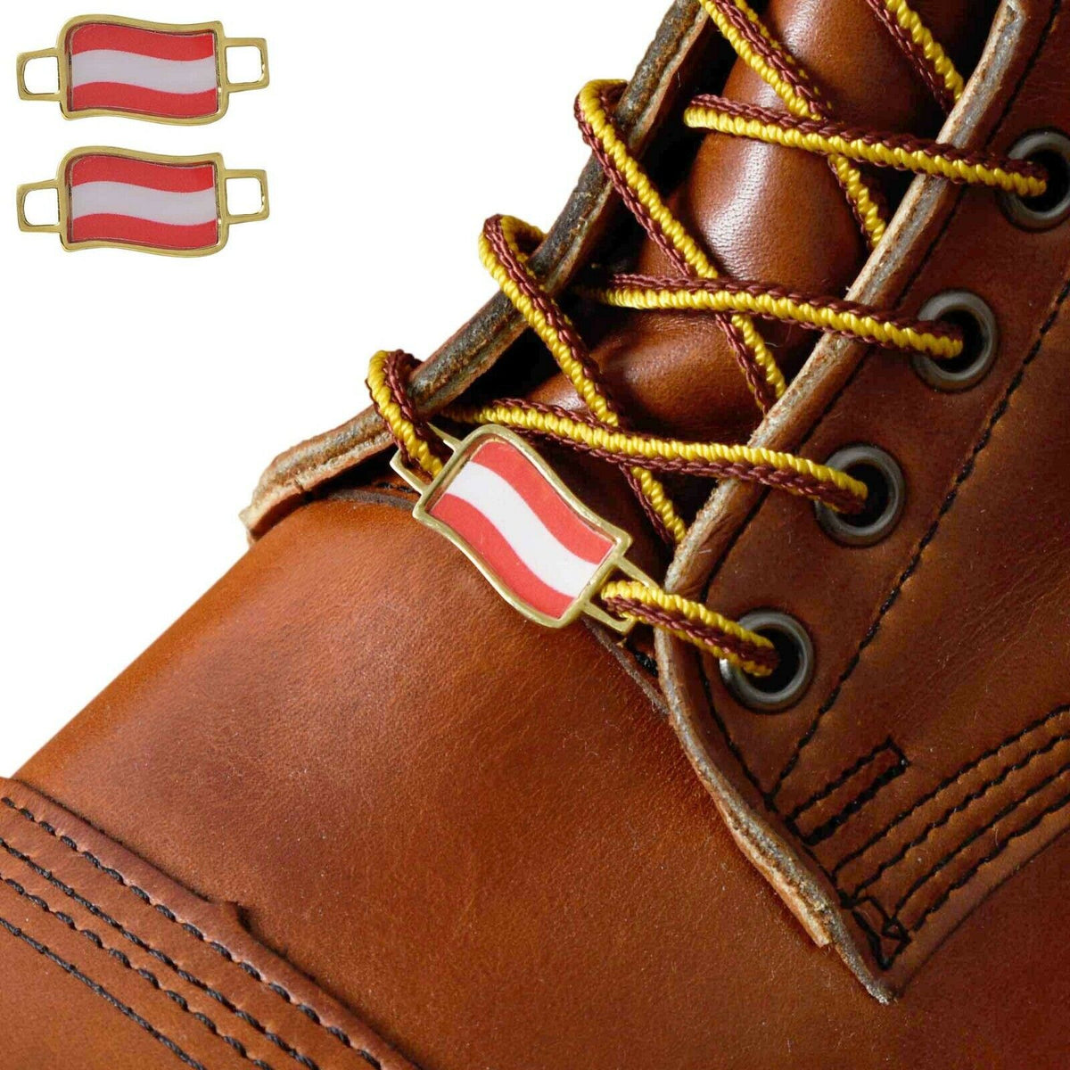 USA Flags Shoes Boot Lace Keeper Holder American Red Wing Thorogood ...