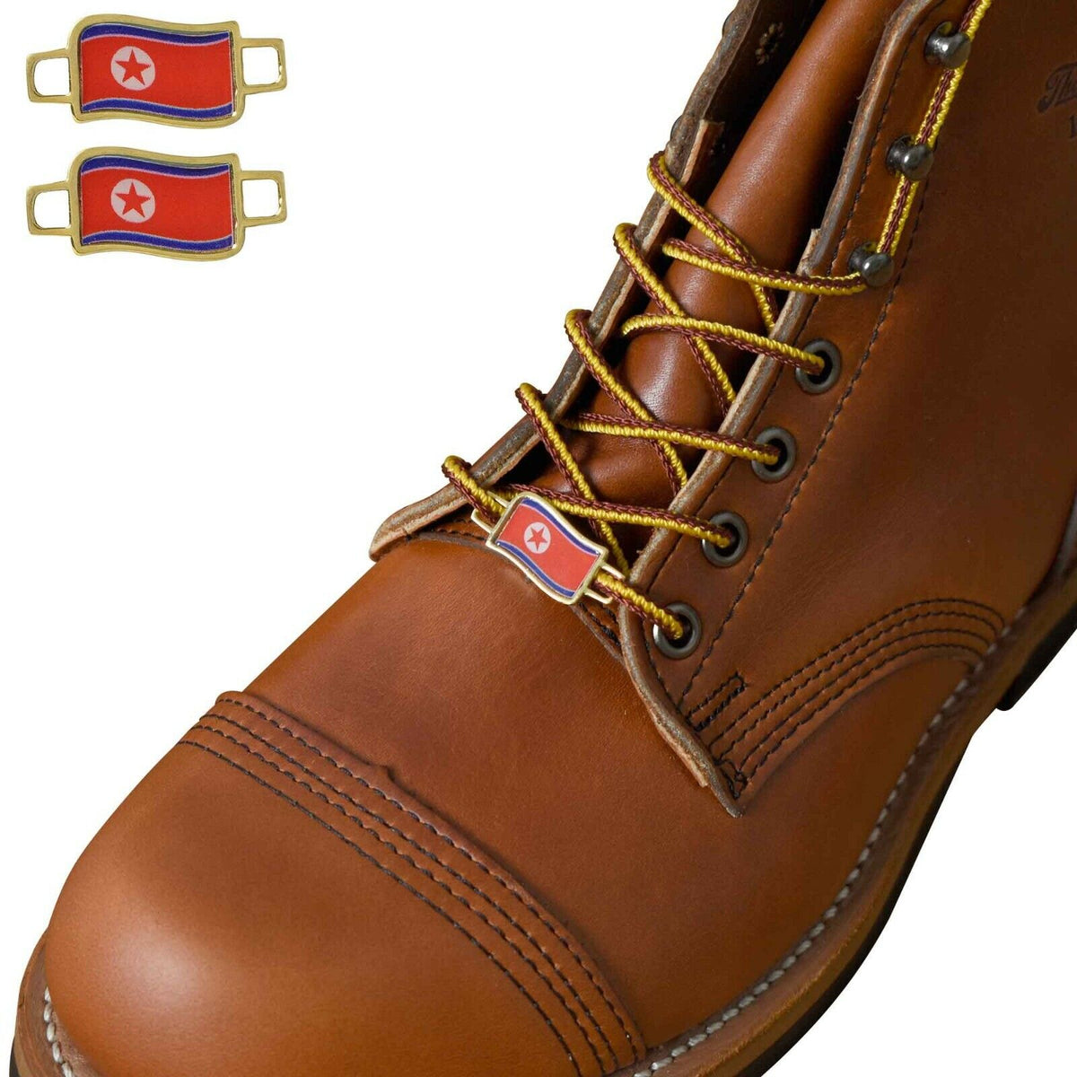 USA Flags Shoes Boot Lace Keeper Holder American Red Wing Thorogood ...