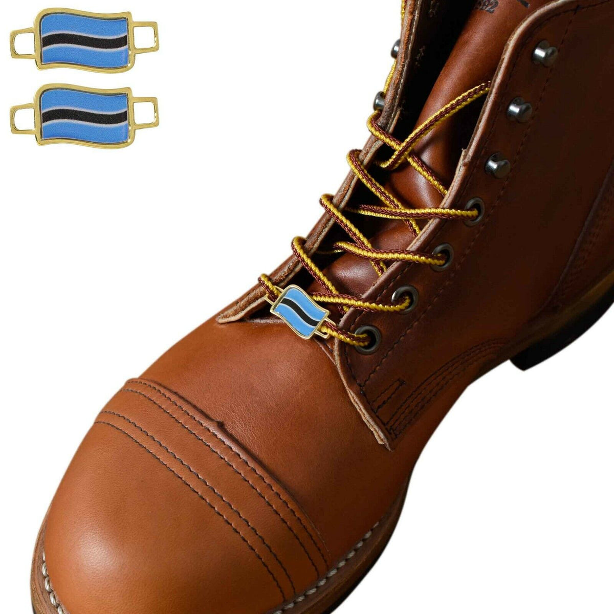 USA Flags Shoes Boot Lace Keeper Holder American Red Wing Thorogood ...